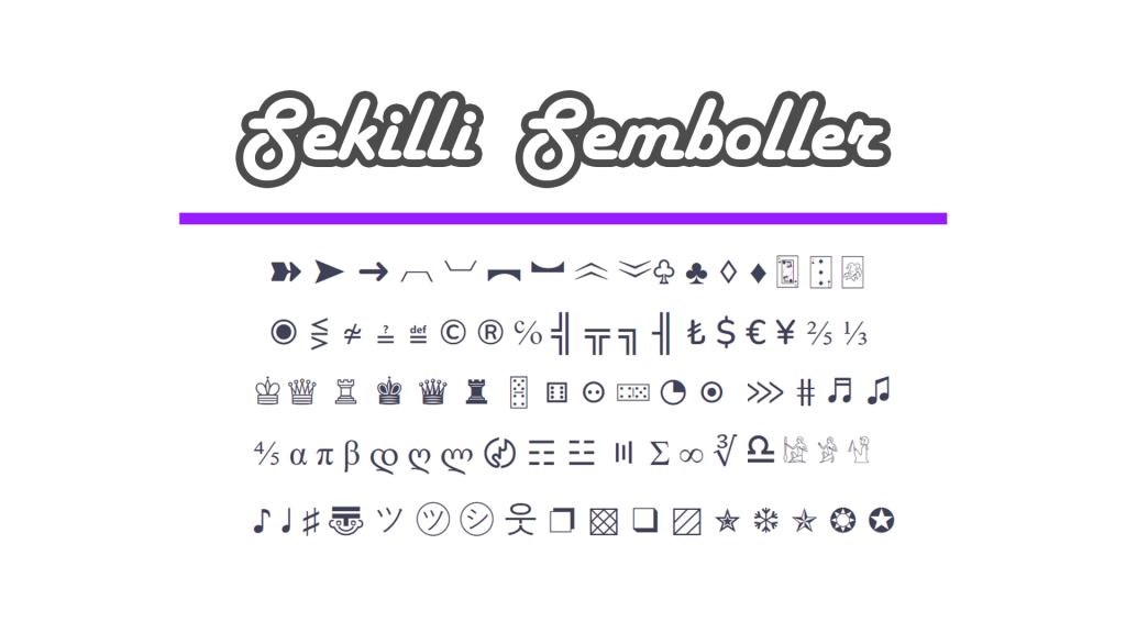 Şekilli Semboller İle Takma Adlar Nasıl Yazılır? - Makaledenizi